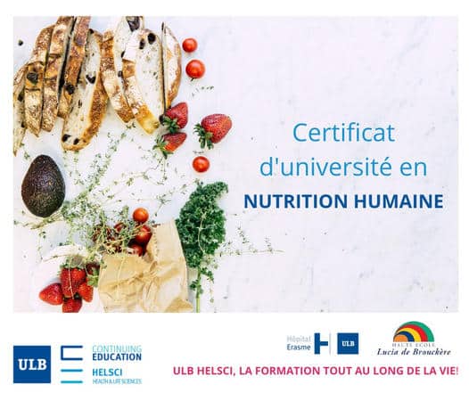 CERTIFICAT D'UNIVERSITE EN NUTRITION HUMAINE à l'ULB - CERPAN